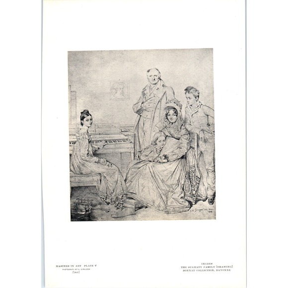 None | Other | The Stamaty Family Drawing Ingres C95 Art Print D14 ...